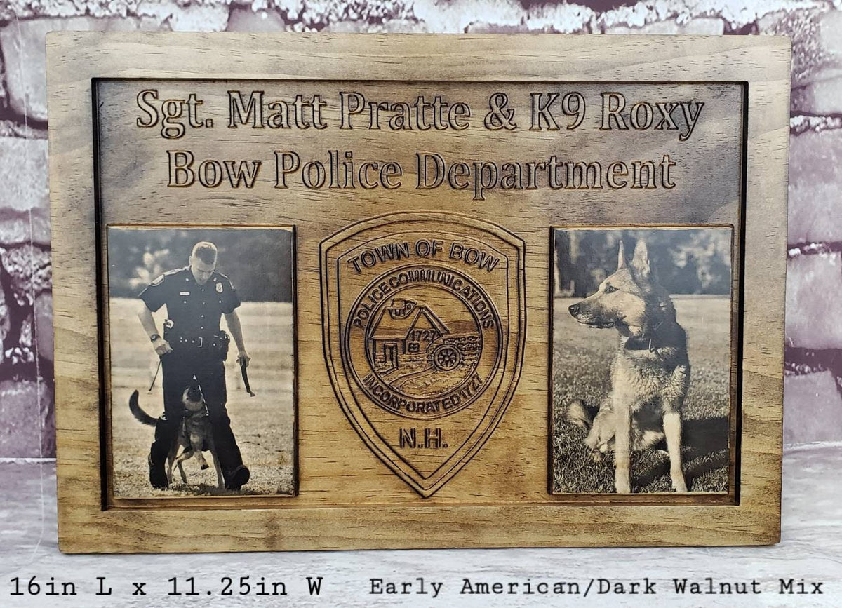 Customizable K9 And Handler Police Officer Law Enforcement Memorial Pl ...