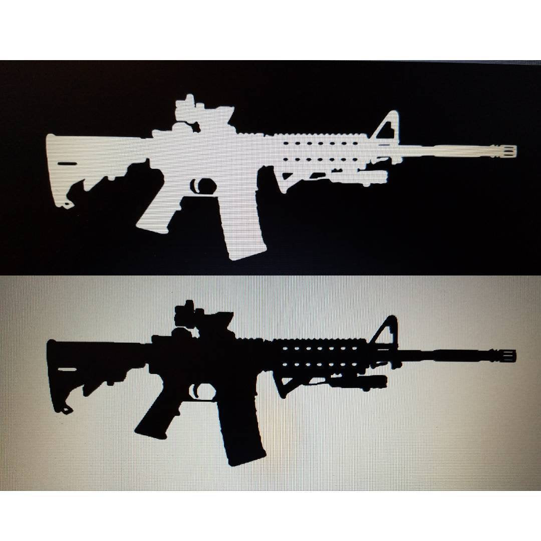 AR-15 Vinyl Decal – Carved Gun Creations